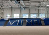 China Semi / Fully Automatic Telescopic Tribunes Blue Color For Sport Stadium Place for sale