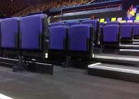 China Cinema Upholstered Indoor Bleacher Systems , Audience Systems Seating Fixed To Floor / Wall for sale