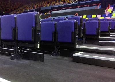 China Cinema Upholstered Indoor Bleacher Systems , Audience Systems Seating Fixed To Floor / Wall for sale