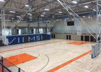 China Manuall / Electricaltelescopic Gym Bleachers Metal End Caps With Optional Aisle Lights for sale