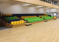China Athletic Place Retractable Bench Seating , Retractable Bleachers For Gymnasiums for sale