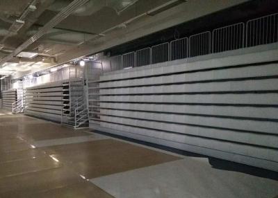 China Stable Spectator Retractable Grandstands High Density Polyethylene With Blow Molded Seat for sale