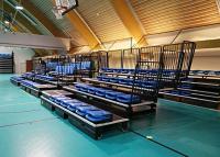 China Small Retractable Stadium Seating , Collapsible Seating Systems With Folding Backrest for sale
