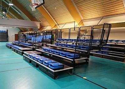 China Small Retractable Stadium Seating , Collapsible Seating Systems With Folding Backrest for sale