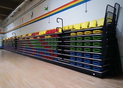 China Flexible Telescopic Retractable Bleacher Seating HDPE Material Customized Seat Color for sale