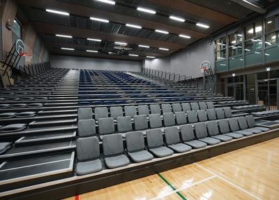 China Sports Venues Spectator Retractable Audience Seating Wall Attached Unit With Aisle Steps for sale