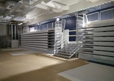 China HDPE Retractable Seating System Wall Attached Unit For International College for sale