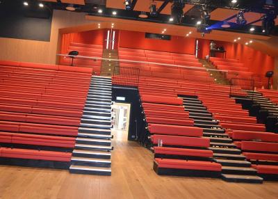 China Customized Platform Retractable Grandstands Spectator Bench Leather / Fabric Upholstery for sale
