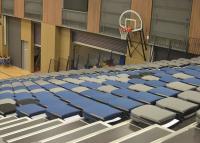 China Telescopic Retractable Stadium Seating Fabric Upholstery For Exercise Venues for sale