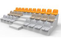 China Spectator Outdoor Tip Up Sports Stadium Seats Steel Fixing Bracket Anti - UV Standard for sale