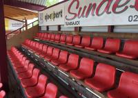 China HDPE Plastic Fixed Stadium Seating Polymer HDPE Material With Middle Backrest for sale