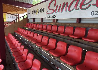 China HDPE Plastic Fixed Stadium Seating Polymer HDPE Material With Middle Backrest for sale