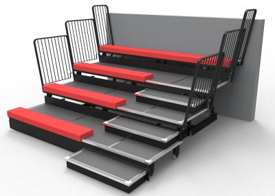 China Manual Control System Retractable Grandstands Comfortable Upholstered Bench for sale