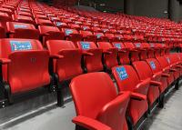 China Fire Retardant Football Stadium Seats Plastic With Automatically Folding Seat Base for sale
