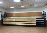 China Indoor Wall Fixed Aluminum Stadium Bleachers With Timber Bench Seating for sale