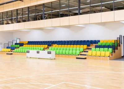 China Indoor Telescopic Tribune Seating With Blow Molding HDPE Plastic Folding Seat for sale