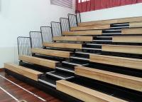 China Indoor Wood Tiered Retractable Bleacher Seating For High School for sale