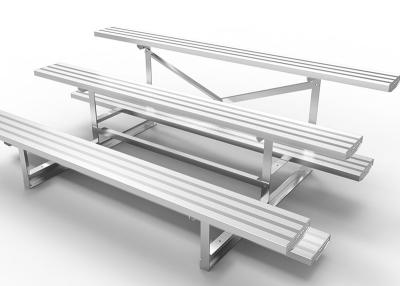 China Three Rows Fixed Aluminum Temporary Spectator Stands For Soccer Football Court for sale