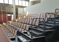 China Mobile Wood Telescopic Gym Bleachers Motorized Retractable Stadium Seating for sale