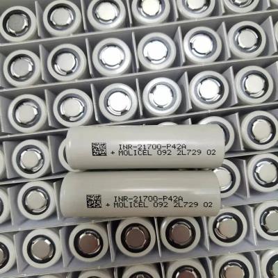 China 100% Original 21700 P42A Drone Battery 4200mAh with high capacity MOLICEL 21700-P42A 21700 30A discharge P42A for sale