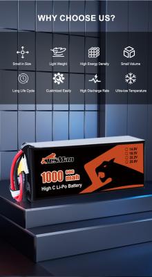 China Lipo Battery 6S 10000 MAh 22.8V with High Capacity and XT60 Connector Type for 10inch FPV RC Drone for sale