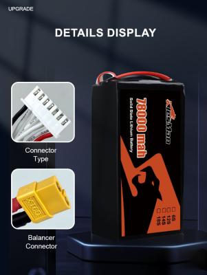 China 44.4V 80000mAh  25C 22.2v Lipo 24s Lithium Battery Pack for Agricultural drones UAV for sale