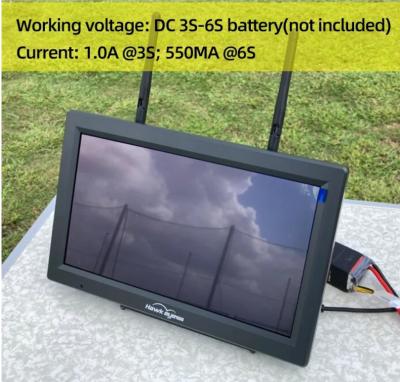 China Hawkeye Little Pilot Captain FPV Monitor 10.2 Inch DVR 1280*720 1000lux 5.8G 48CH Dual Receiver Display Screen FPV Racing Drones for sale
