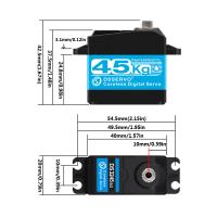 China 45kg Digital Servo Standard Servo High Torque Metal Gear Servo Steering FPV RC Drone  Aircraft Helicopter 1/10 1/8 Car Crawler for sale