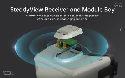 China Skyzone Cobra X V4 1280X720 4.3inch Diversity 5.8GHz 48CH RapidMix Receiver Head Tracker DVR FPV Goggles for FPV Drone for sale