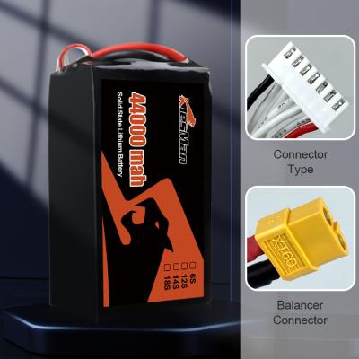 China Wholesale 12S 44000mah 42000mah 88000mah Rechargeable Lipo Drone Battery Pack Solid Lithium Ion Agricultural drone batteries for sale
