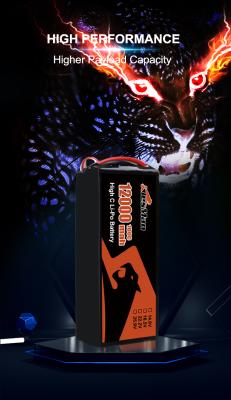 China FPV Drone Lipo Battery 6S 22.2V 12000mAh XT60 Connector Type 50C-70C High Discharge Rate Lithium polymer batteries for sale