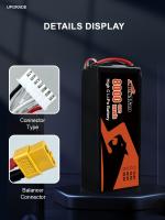 China KlesMan Lipo FPV Drone Batteries 22.2V Lithium Polymer Battery 8000mAh 25 35 45 60C for sale