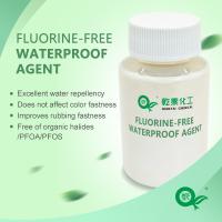 China Fluorine Free Waterproof Agent / Excellent Water Repellency / Does Not Affect Color Fastness / Improves Rubbing Fastness / Free Of Organic Halides / PFOA / PFOS for sale