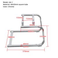 China Office Swivel Chair Accessories Chrome Bow Frame Metal Chair Frame Flat Tube Base for sale