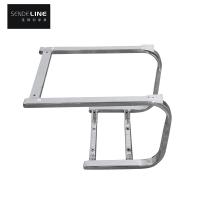 China Office Swivel Chair Accessories Chrome Bow Frame Metal Chair Frame Flat Tube Base for sale
