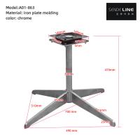China 201 Stainless Steel Swivel Office Chair Base Electroplated Five Star Foot for sale
