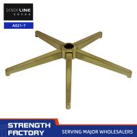 China Swivel Office Chair Base Replacement Electroplated Gold Plating Five Star Foot for sale