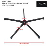 China Modern Black Office Chair Base Replacement 5 Casters Wooden Feet Iron Frame for sale