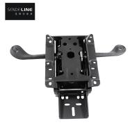 China Aluminum alloy Black Office Chair Mechanism with Lift seat back synchronous tilt 4 gear lock free function for sale