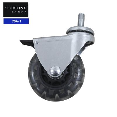 China 200kg Load Metal Black Office Chair Hub Replacement Medical Universal Wheel for sale