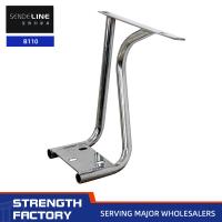 China Universal Office Chair Armrest Replacement Chrome Plated Iron Chair Handrail 20mm dia for sale