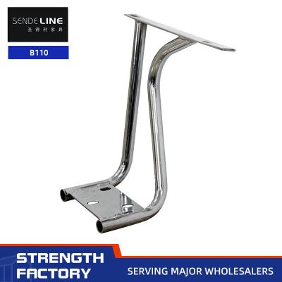 China Universal Office Chair Armrest Replacement Chrome Plated Iron Chair Handrail 20mm dia for sale