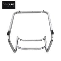 China Ergonomic Office Chair Metal Frame Flat Tube Office Chair Base Chrome Plating for sale