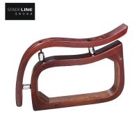China Standard Office Chair Arm Rest Replacement Reddish Brown Solid Wood Armrest for sale