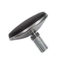 China Silver Finish Adjustable Table Feet With 12 / 13mm Length Thread Office Chair Foot for sale