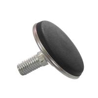 China Black Sole Iron Chair Feet Replacement Non Slip 12mm / 13mm Thread Length for sale