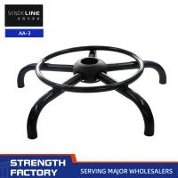 China Black Bar Stool Accessories Swivel Chair Foot Rings Five Star Foot Base for sale