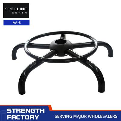 China Black Bar Stool Accessories Swivel Chair Foot Rings Five Star Foot Base for sale