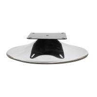 China Black Fixed Swivel Chair Chrome Base Customizable Rotation Function for sale