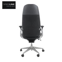 China Black Office Swivel Chair Adjustable Height Leather Rotating Swivel Chair for sale